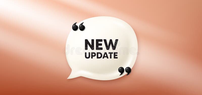New Update Icon. Special Offer Sign. Chat Speech Bubble 3d Banner ...