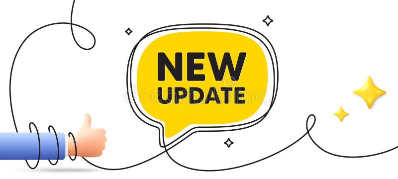 New Update Icon. Special Offer Sign. Continuous Line Art Banner. Vector ...