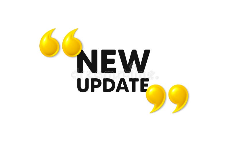 New Update Icon. Special Offer Sign. 3d Quotation Marks. Vector Stock ...