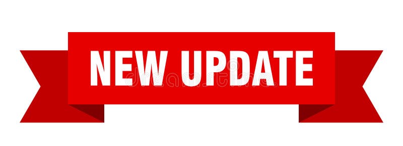 New update ribbon. stock vector. Illustration of element - 153853240