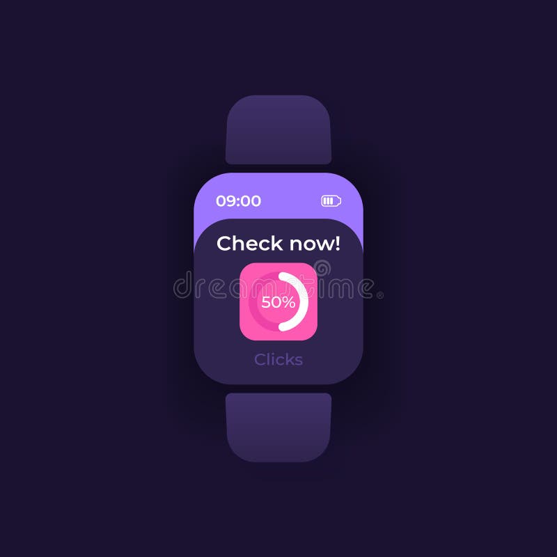 New Update Smartwatch Interface Vector Template Stock Vector ...