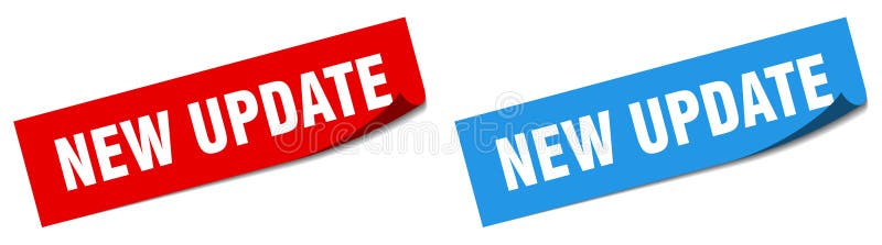 New Update Sticker. New Update Sign Set Stock Vector - Illustration of ...