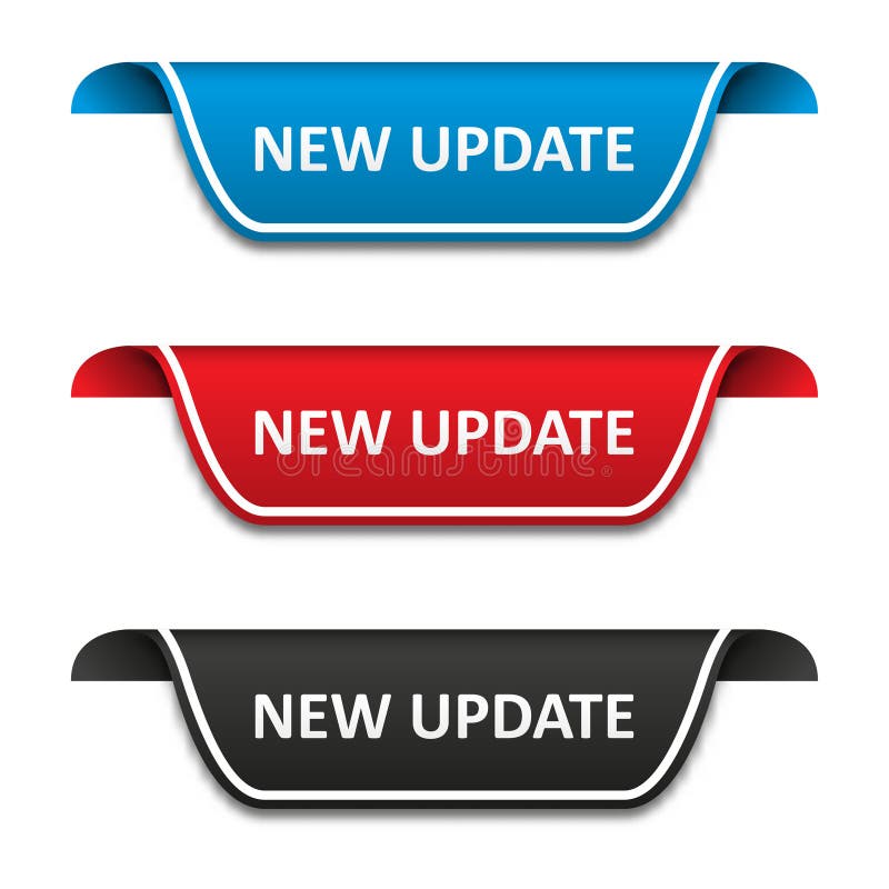 Vector Illustration Modern Label New Update with Bell. Web Banner ... Vector Illustration Modern Label New Update with Bell. Web Banner ...