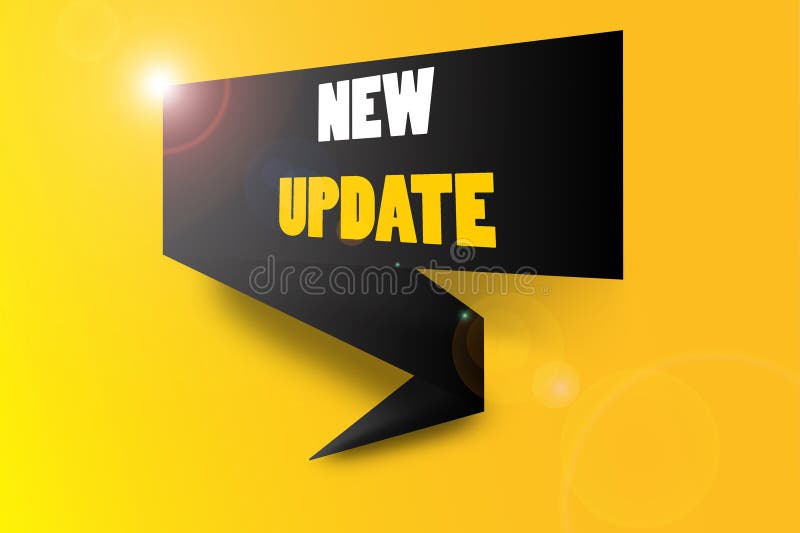 New Update Text on Speech Bubbles Concept Stock Illustration ...