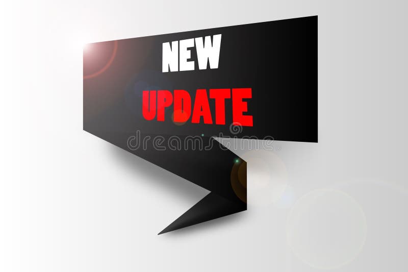 New Update Text on Speech Bubbles Concept Stock Illustration ...