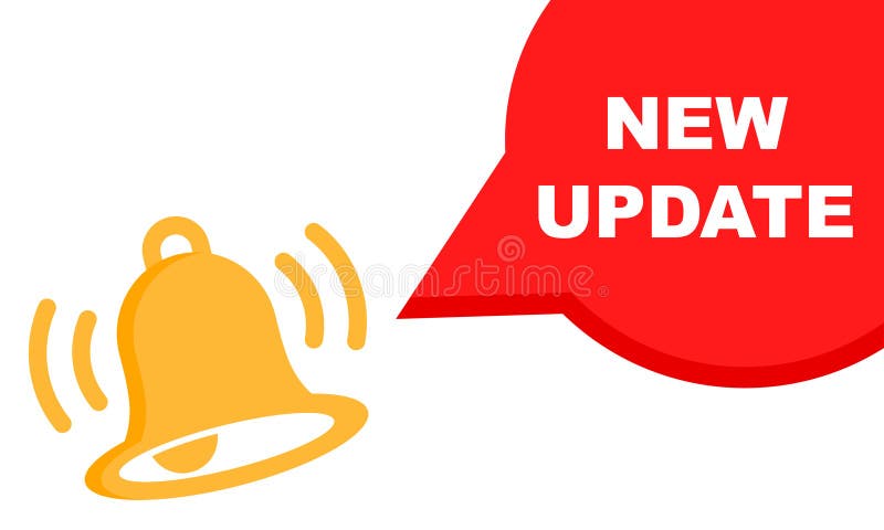 New Update Vector Icon. New Improved with Speech Bubble Stock ...