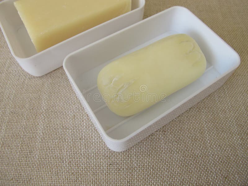 A New and a a Used Soap Bar Stock Image - Image of contaminated, germs ...
