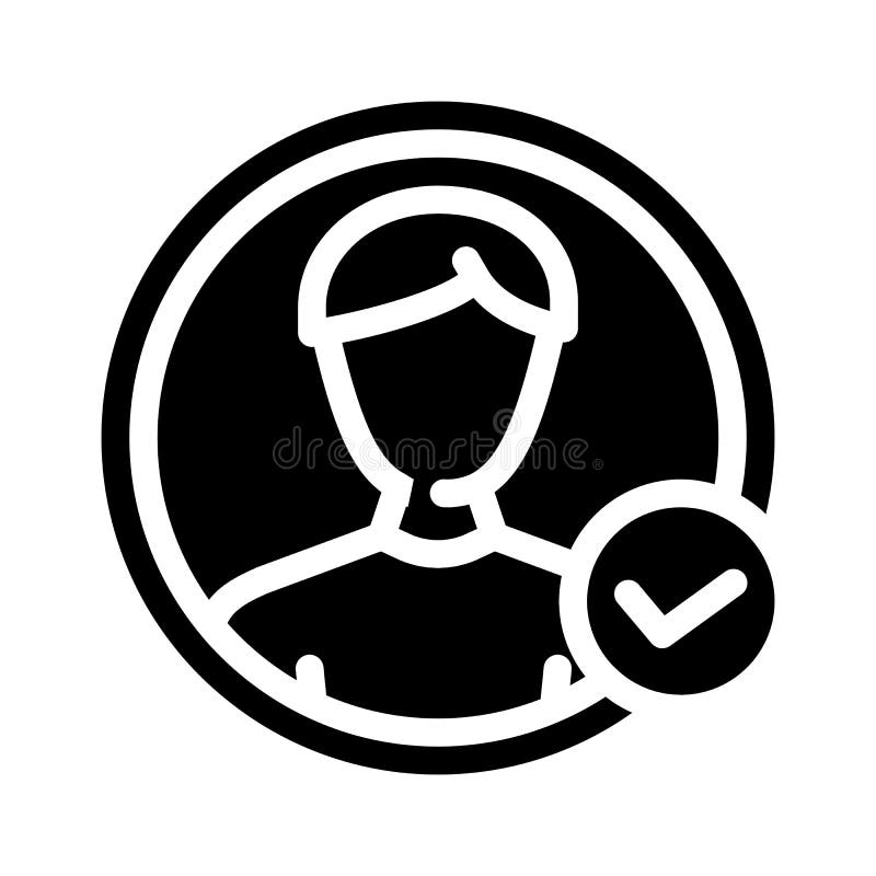 New User Registration Glyph Icon Vector Illustration Stock Vector ...