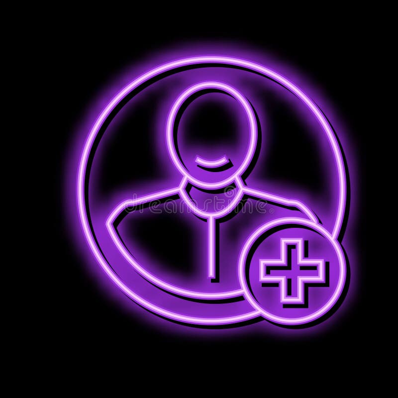 New User Registration Neon Glow Icon Illustration Stock Vector ...