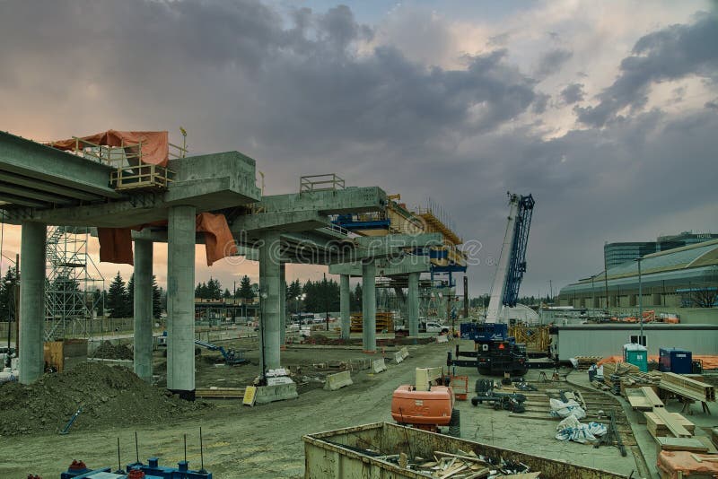 New Valley Line West Station Under Construction at at West Edmonton ...