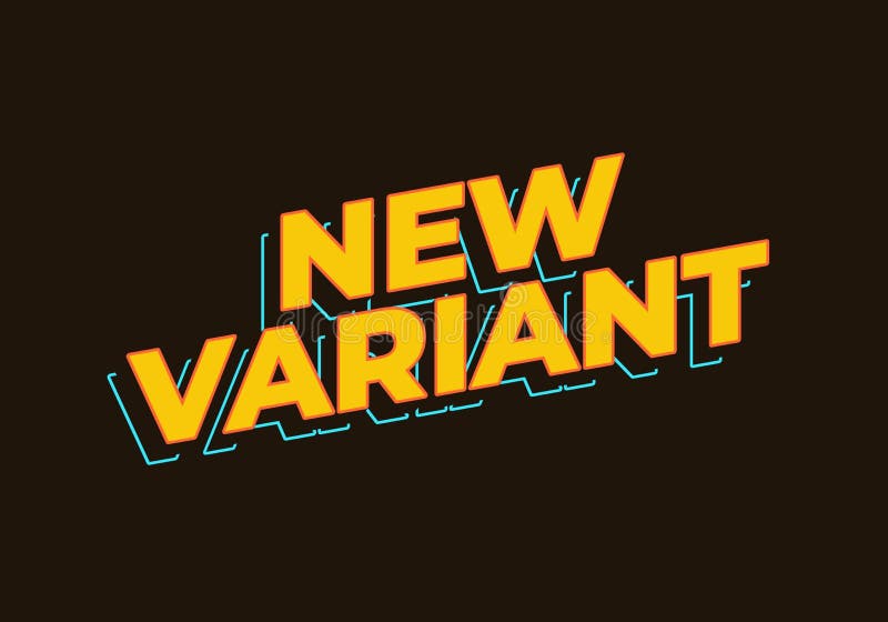 New Variant. Text Effect in Yellow Color. 3D Look Stock Vector ...