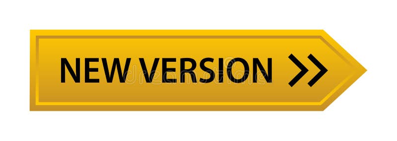 New version button stock vector. Illustration of hand - 194276405