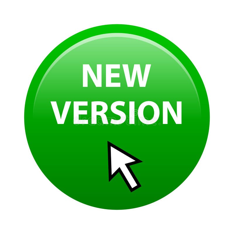 New version button stock vector. Illustration of glossy - 194276913