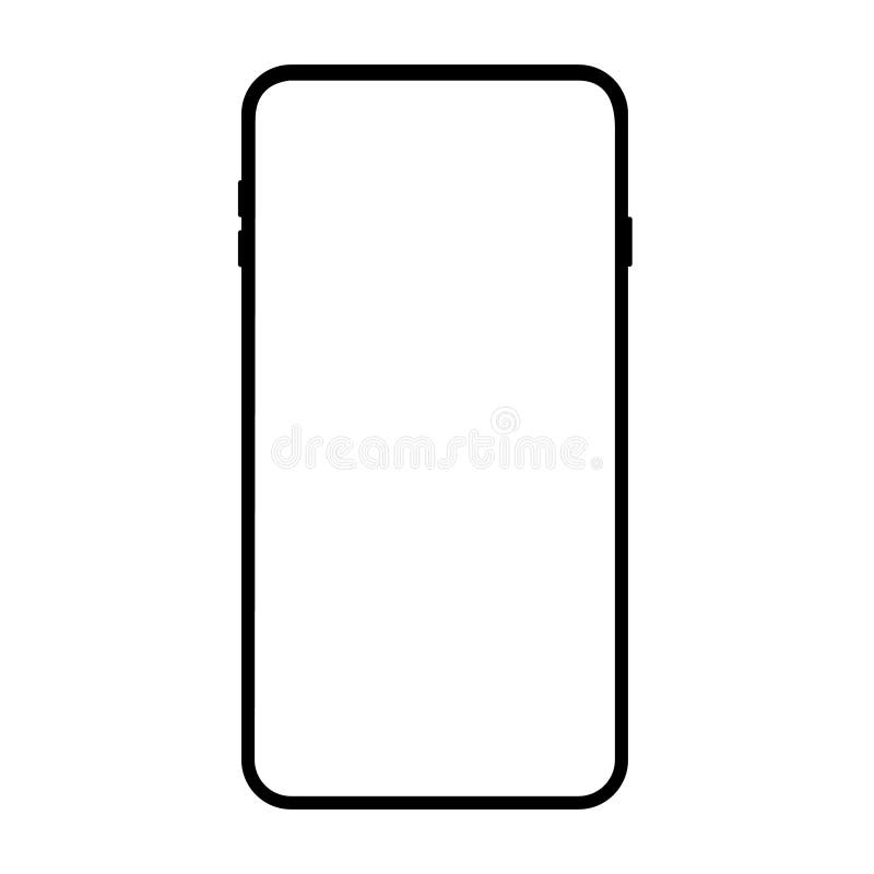 New Version of Black Slim Smartphone Icon. Realistic Vector ...