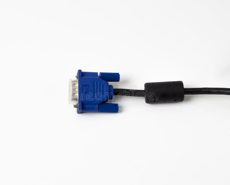 VGA Cable Male and Female Connector. Blue VGA Monitor Connector ...