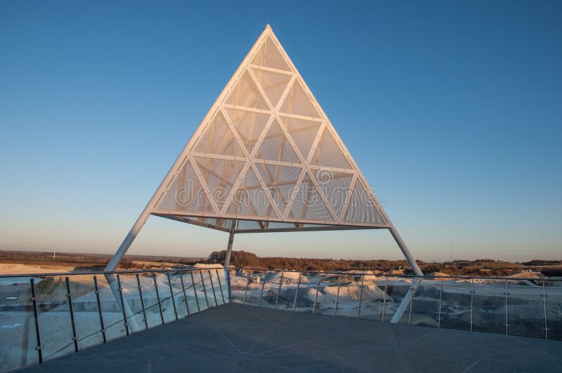 New Viewing Platform at Faxe Limestone Quarry Stock Photo - Image of ...