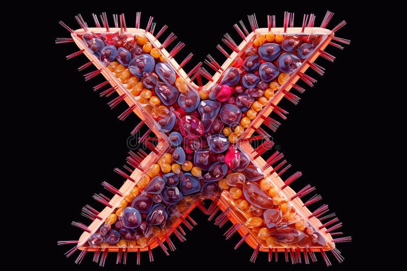 A New Virus in the Shape of the Letter X Stock Illustration ...