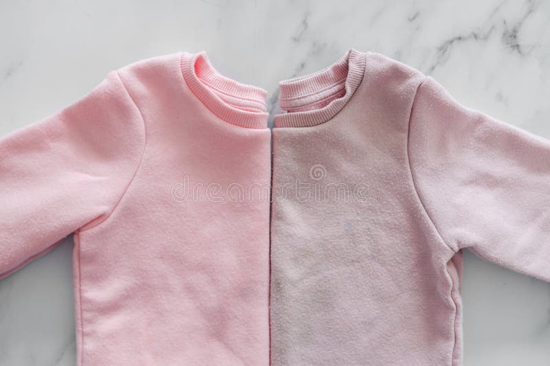 New Vs Old and Used Clothes, Identical Sweaters, Side by Side, Unused ...