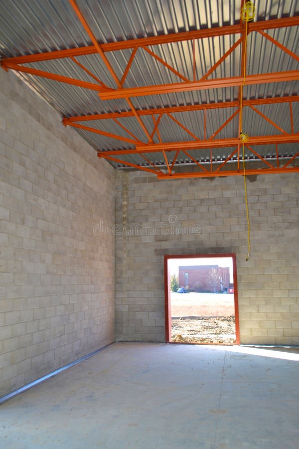 New Warehouse Building Construction Stock Image - Image of builder ...