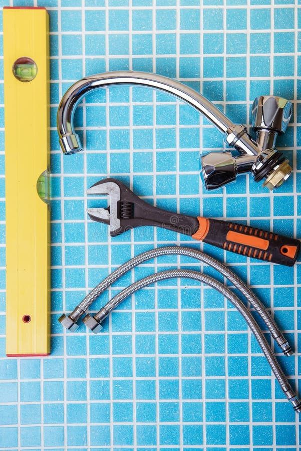 New Water Tap, Plumbing Accessories and Tools Stock Image - Image of ...