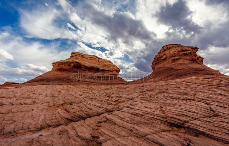 The New Wave Formations, Page Arizona Stock Image - Image of hiking ...