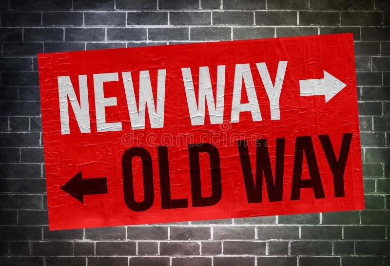New Way Old Way stock image. Image of achieves, transform - 126885141