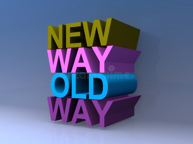 New way old way stock illustration. Illustration of concept - 186107069