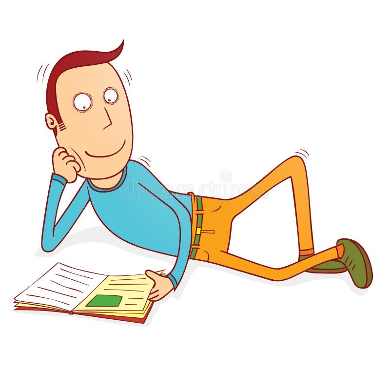 New way to read a book stock vector. Illustration of floor - 40986747