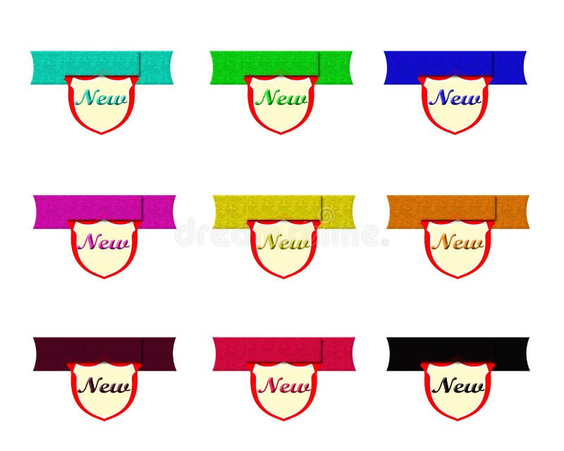 New Web Labels, Web Icons, Buttons, Sticker, Symbol Stock Vector ...