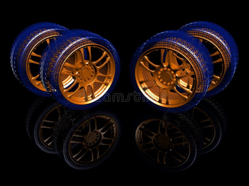 New wheels stock illustration. Illustration of automotive - 21400505