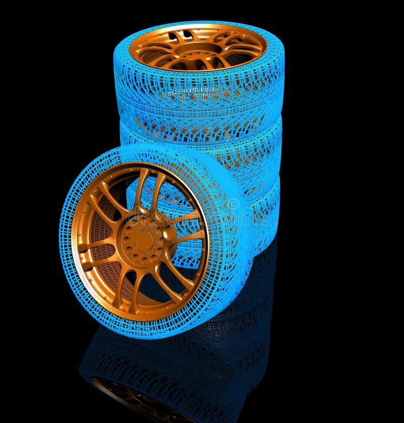 New wheels stock illustration. Illustration of metal - 22330020