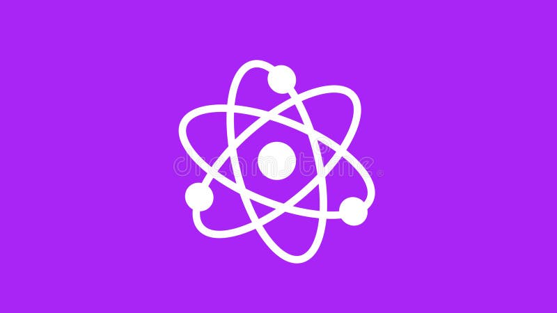 New White Atom Icon on Brown Dark Background,Atom Icons Stock ...