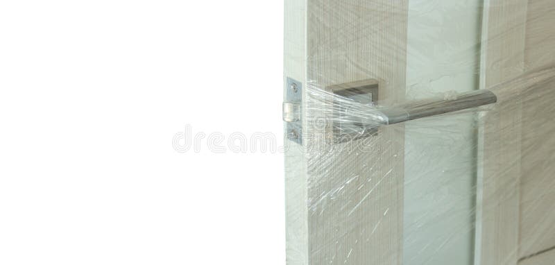 New White Open Door Packed. Place for Text Stock Photo - Image of work ...