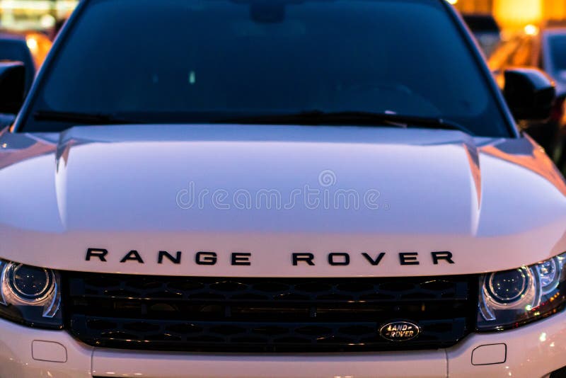 The New White Range Rover, Parked in Bucharest, Romania, 2020 Editorial ...