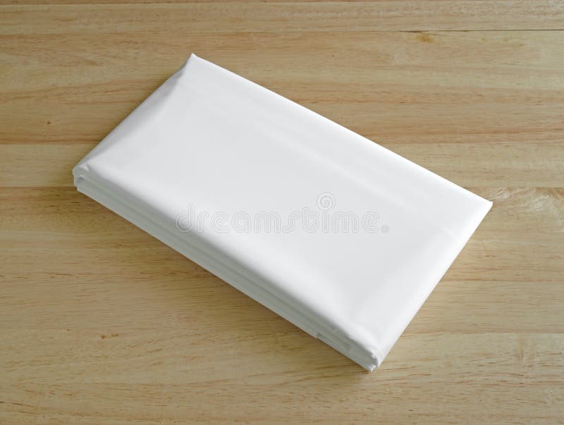 New White Shower Liner on Wood Table Top Stock Photo - Image of hygiene ...