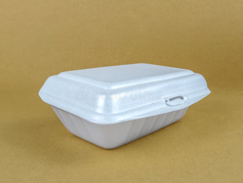 The New White Styrofoam Food Box Stock Photo - Image of lunch, away ...