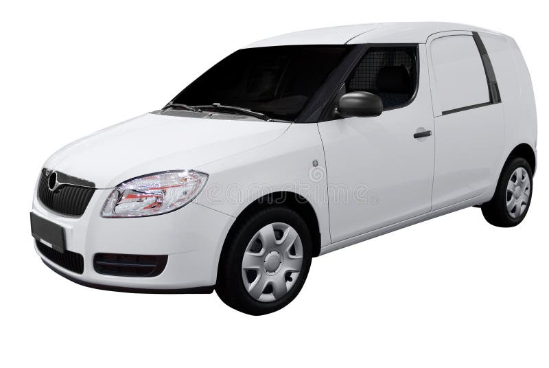 Plain white van stock photo. Image of courier, side, isolated - 3655496