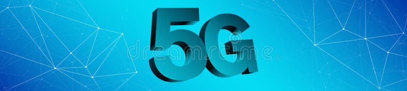 New Wireless Mobile Network 5G Banner Concept Stock Illustration ...