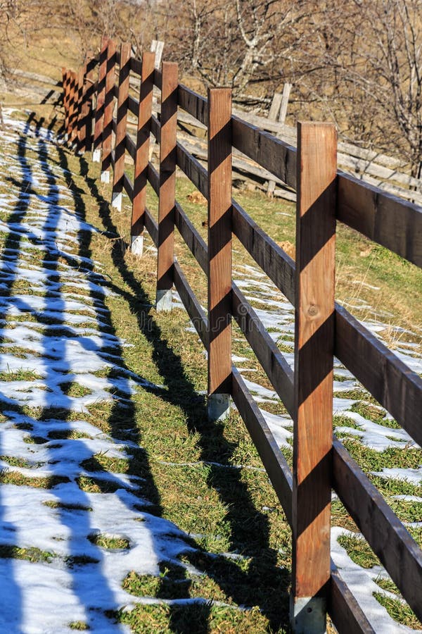 New wood fence stock photo. Image of construction, gardens - 49605040