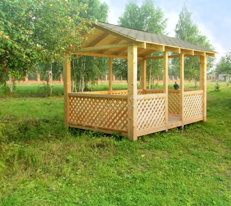 New wooden bower stock image. Image of wooden, country - 171445569