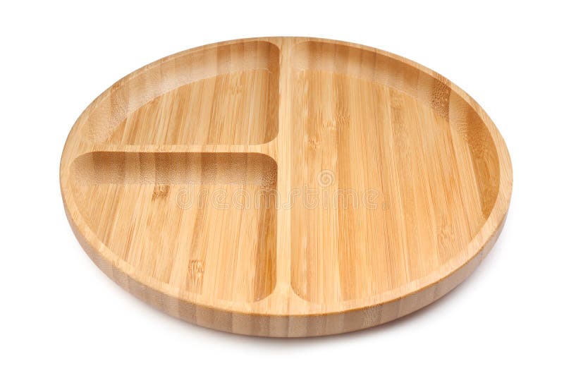 New Wooden Compartment Tray on White Background Stock Image - Image of ...