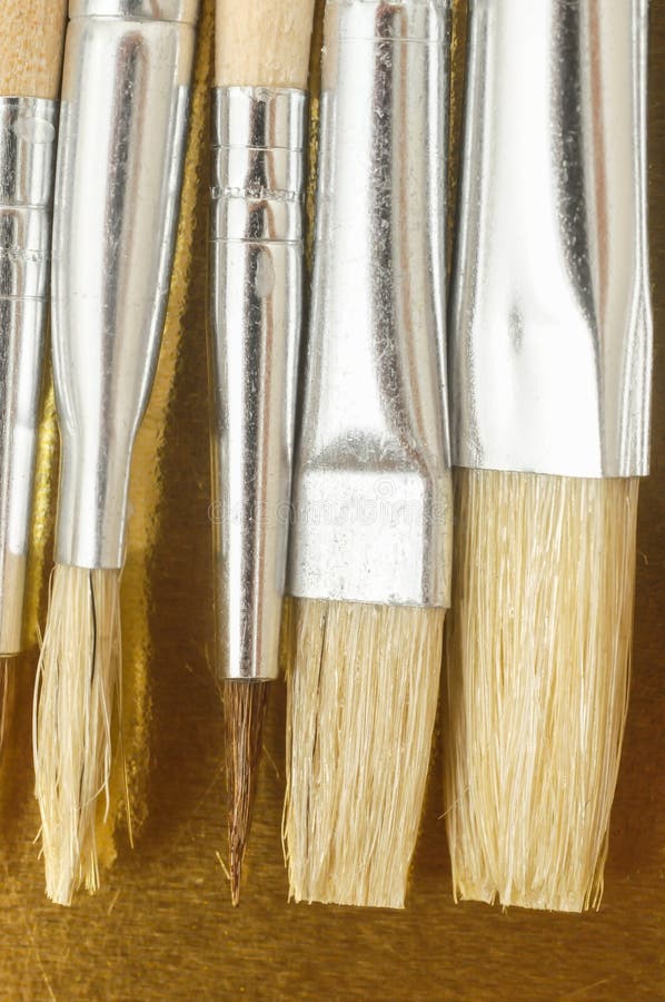 New Wooden Different Paintbrush Texture Stock Photo - Image of texture ...