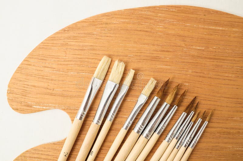New Wooden Different Paintbrush Texture Stock Photo - Image of creative ...