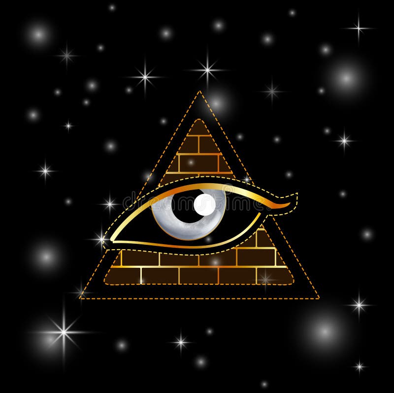 New World Order All Seeing Third Eye in Delta Triangle Stock Vector ...