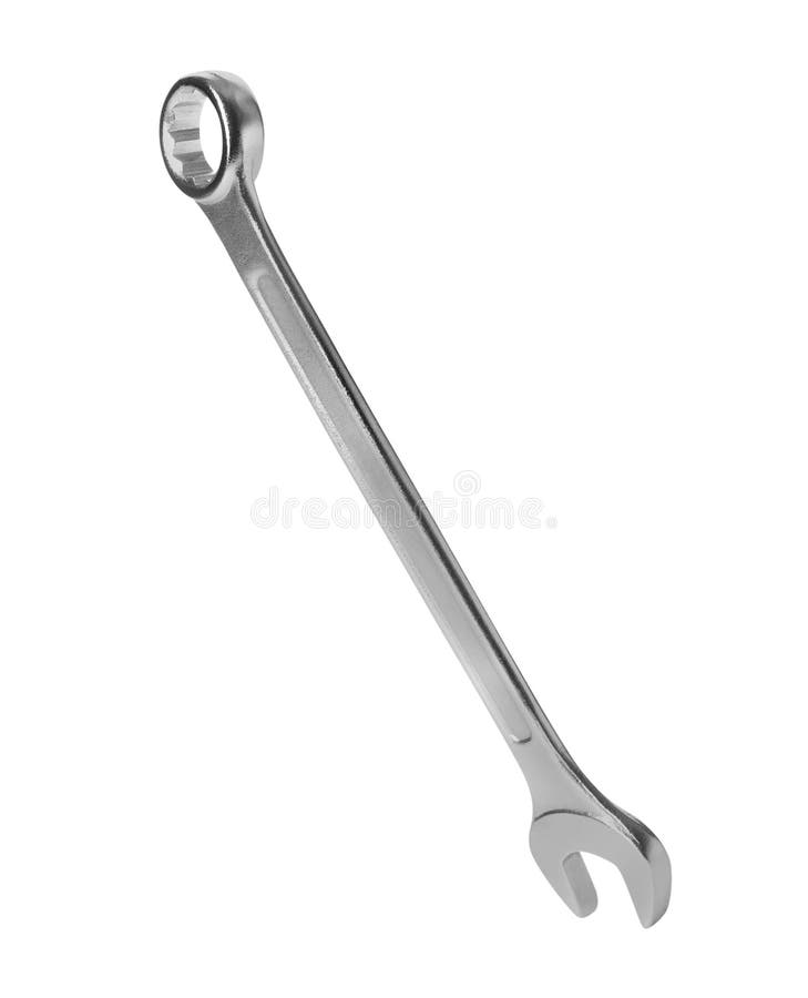 New Wrench Isolated on White. Stock Photo - Image of carpenter ...