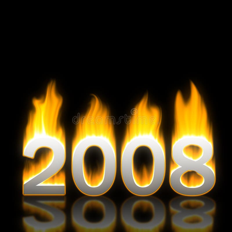 New Year 2008 stock photo. Image of beginning, number - 2747668