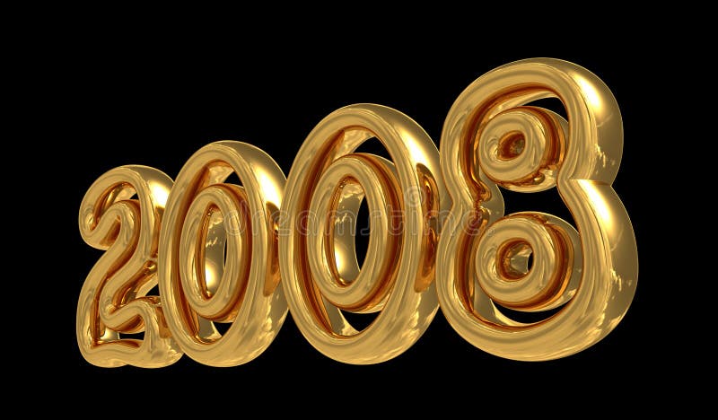 New Year 2008 stock illustration. Illustration of xmas - 3257627