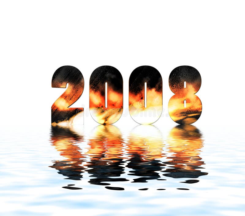 New Year 2008 stock photo. Image of beginning, number - 2747668