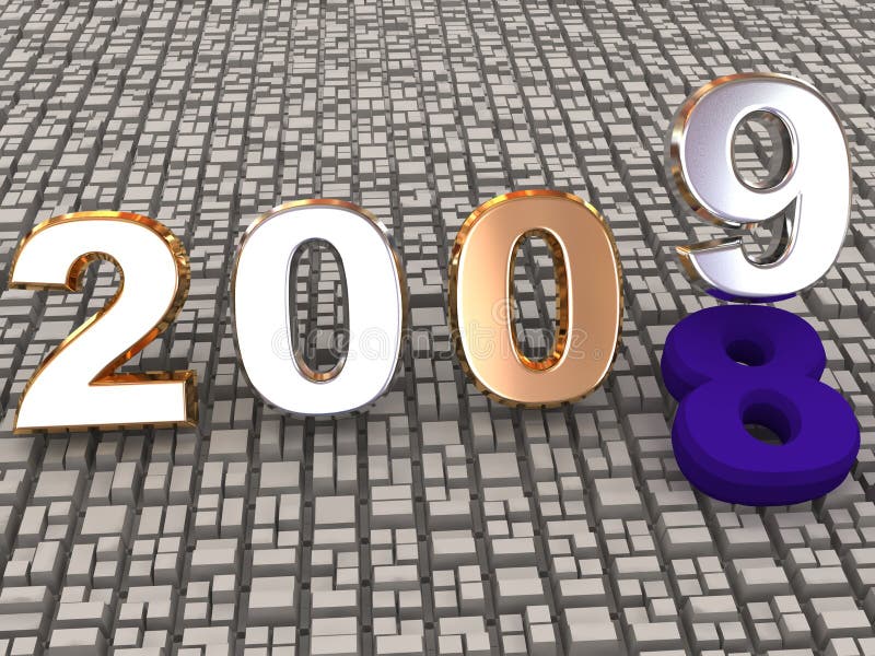 New year 2009. 3d stock illustration. Illustration of symbol - 7342982