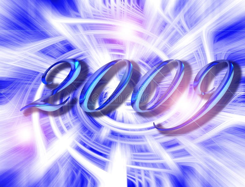 New year 2009 stock illustration. Illustration of digits - 6734694